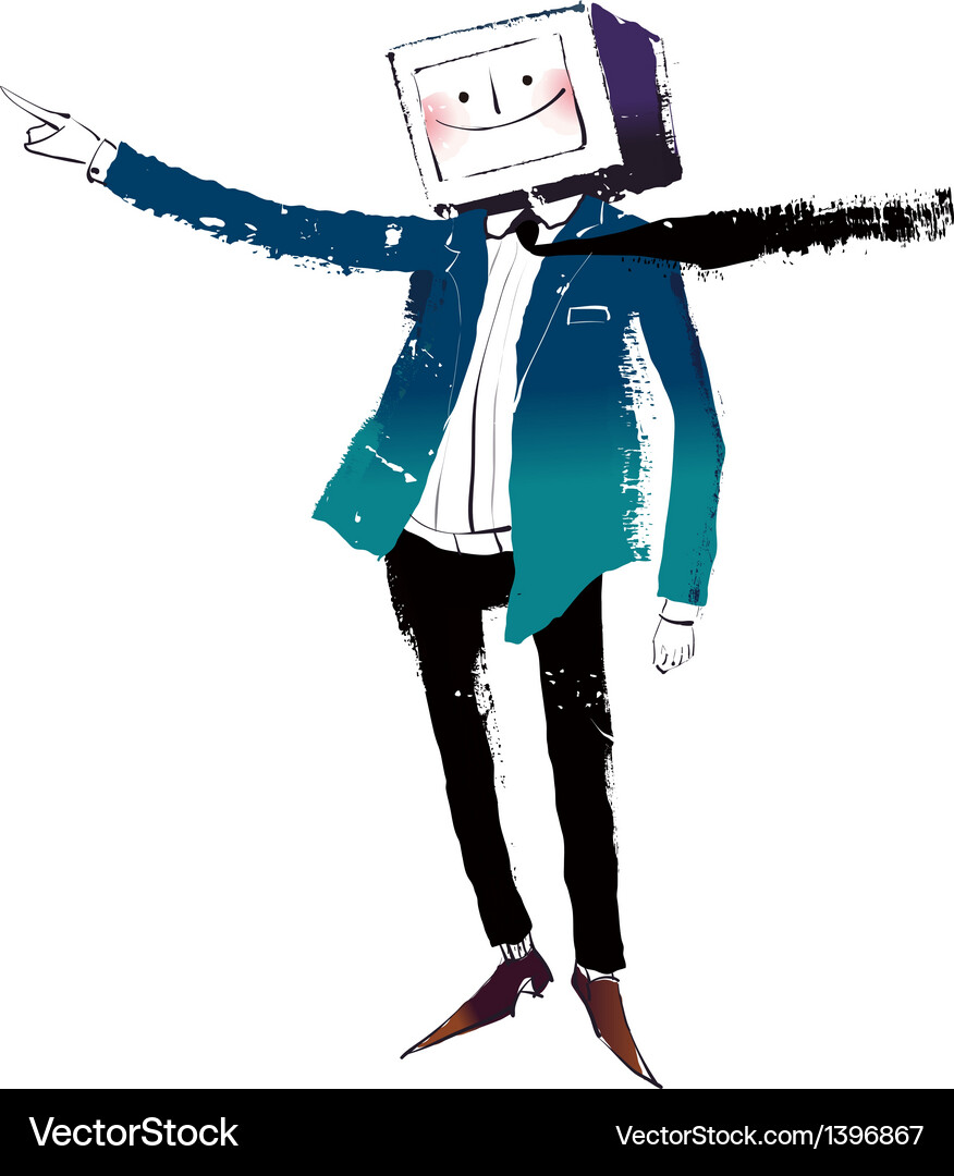 A standing monitor Royalty Free Vector Image - VectorStock