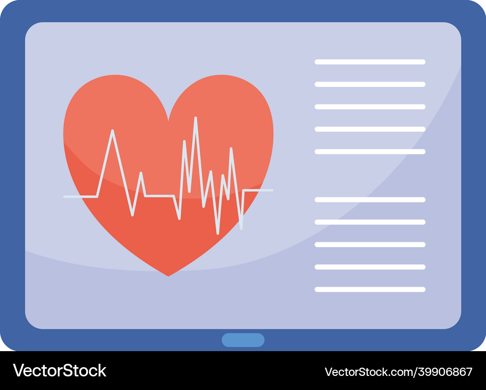 Cardio monitor device Royalty Free Vector Image