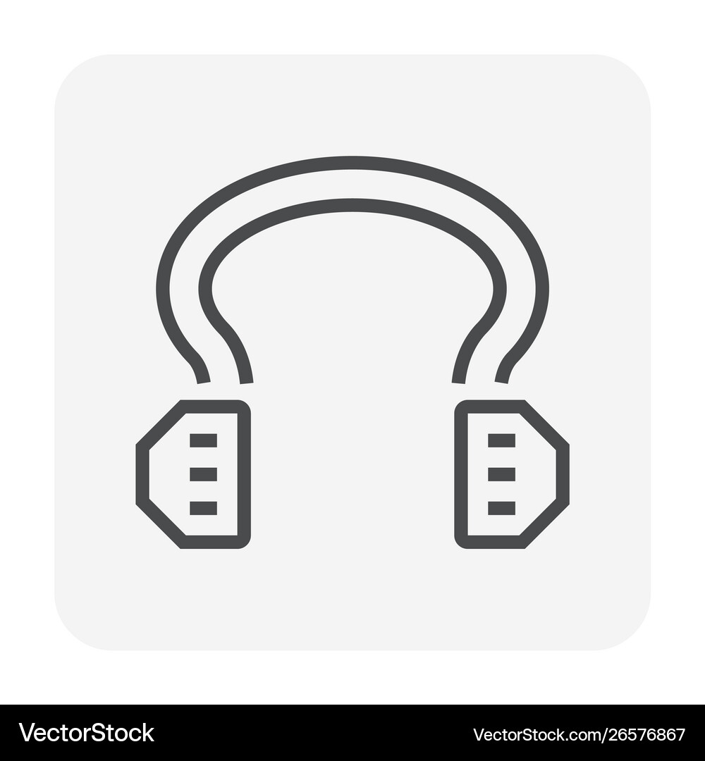 Earmuff icon black Royalty Free Vector Image - VectorStock