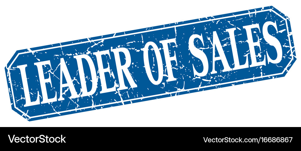 Leader of sales Royalty Free Vector Image - VectorStock