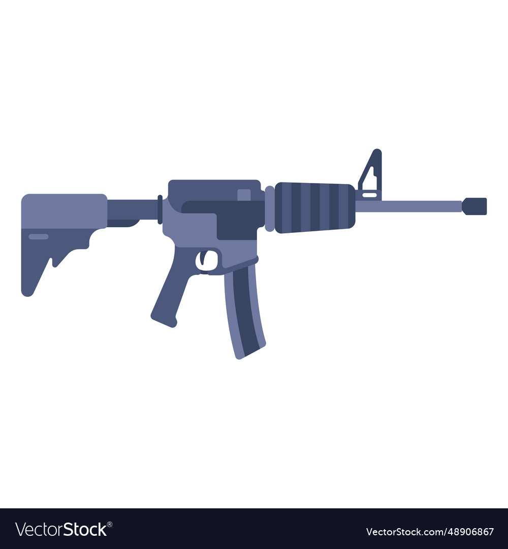 Machine gun flat Royalty Free Vector Image - VectorStock