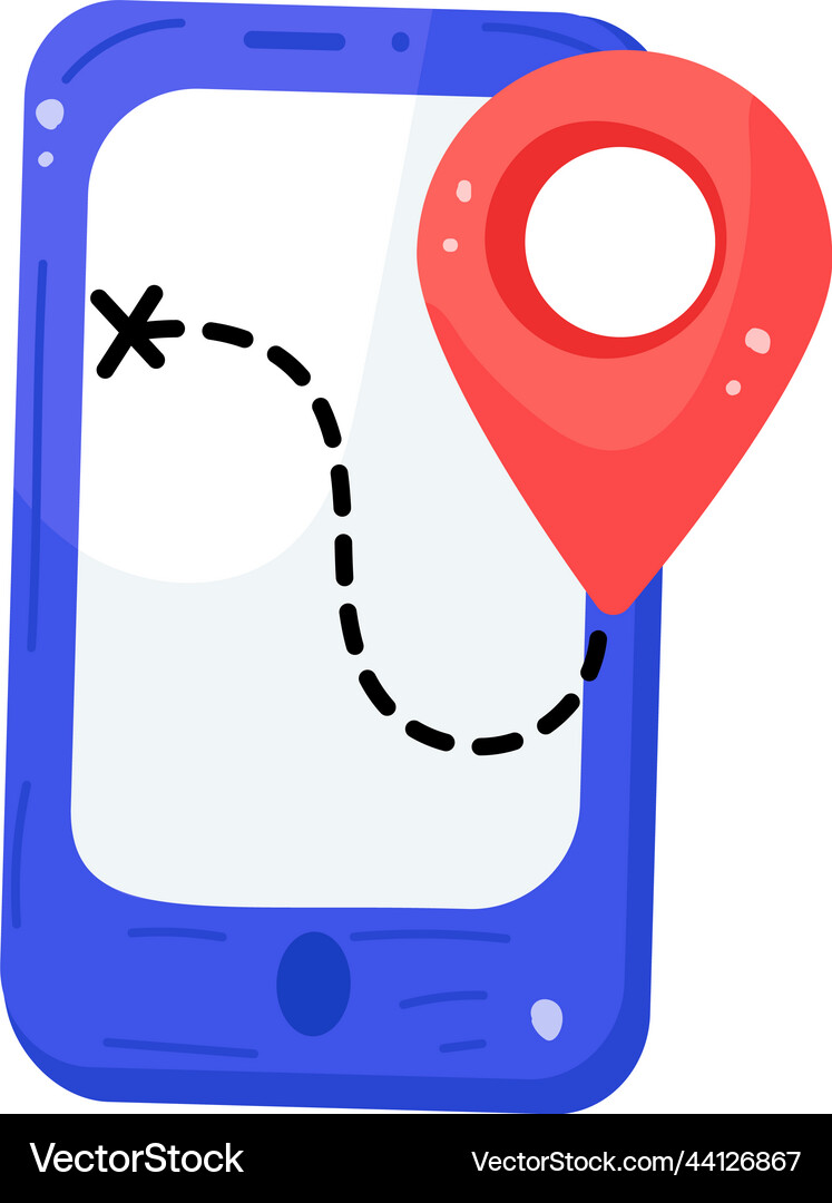Mobile navigation Royalty Free Vector Image - VectorStock