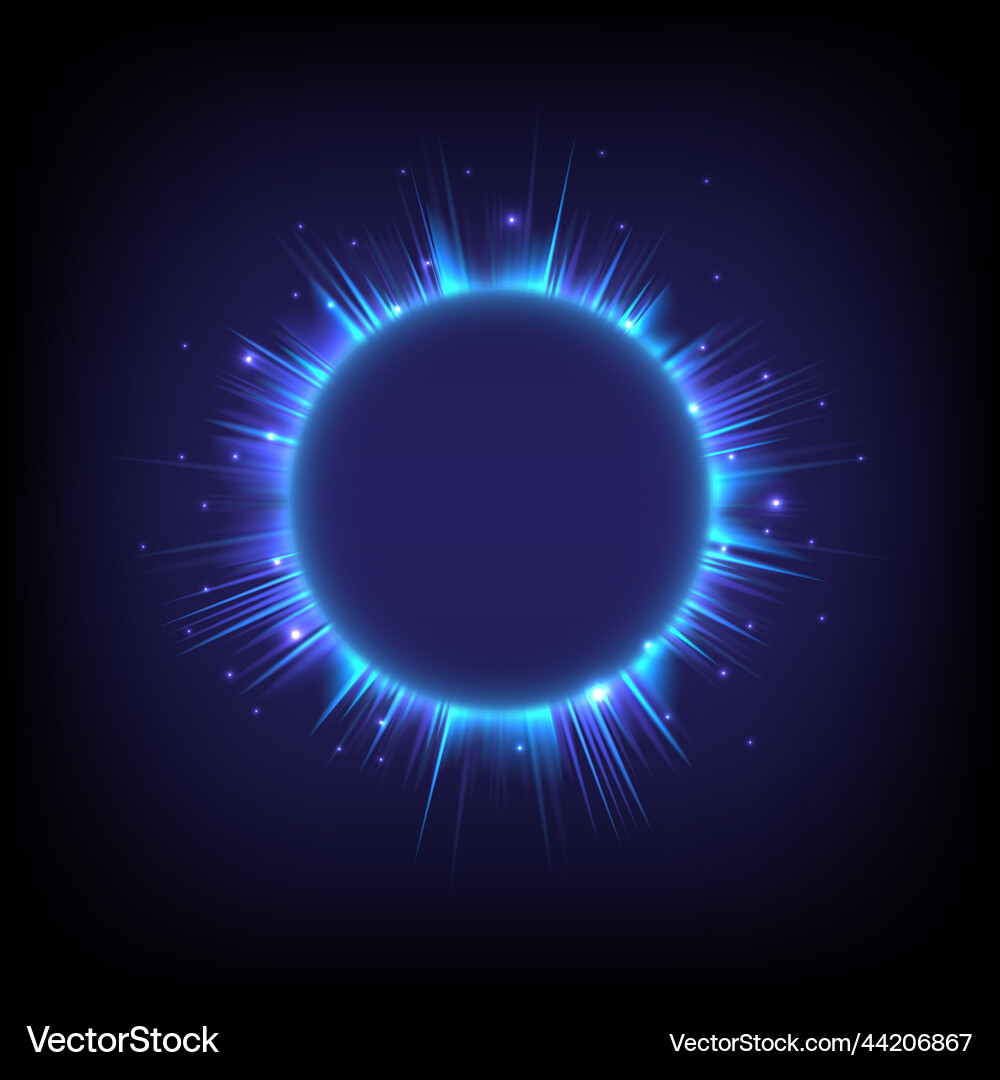 Music wave circle lighting glowing swirl light Vector Image