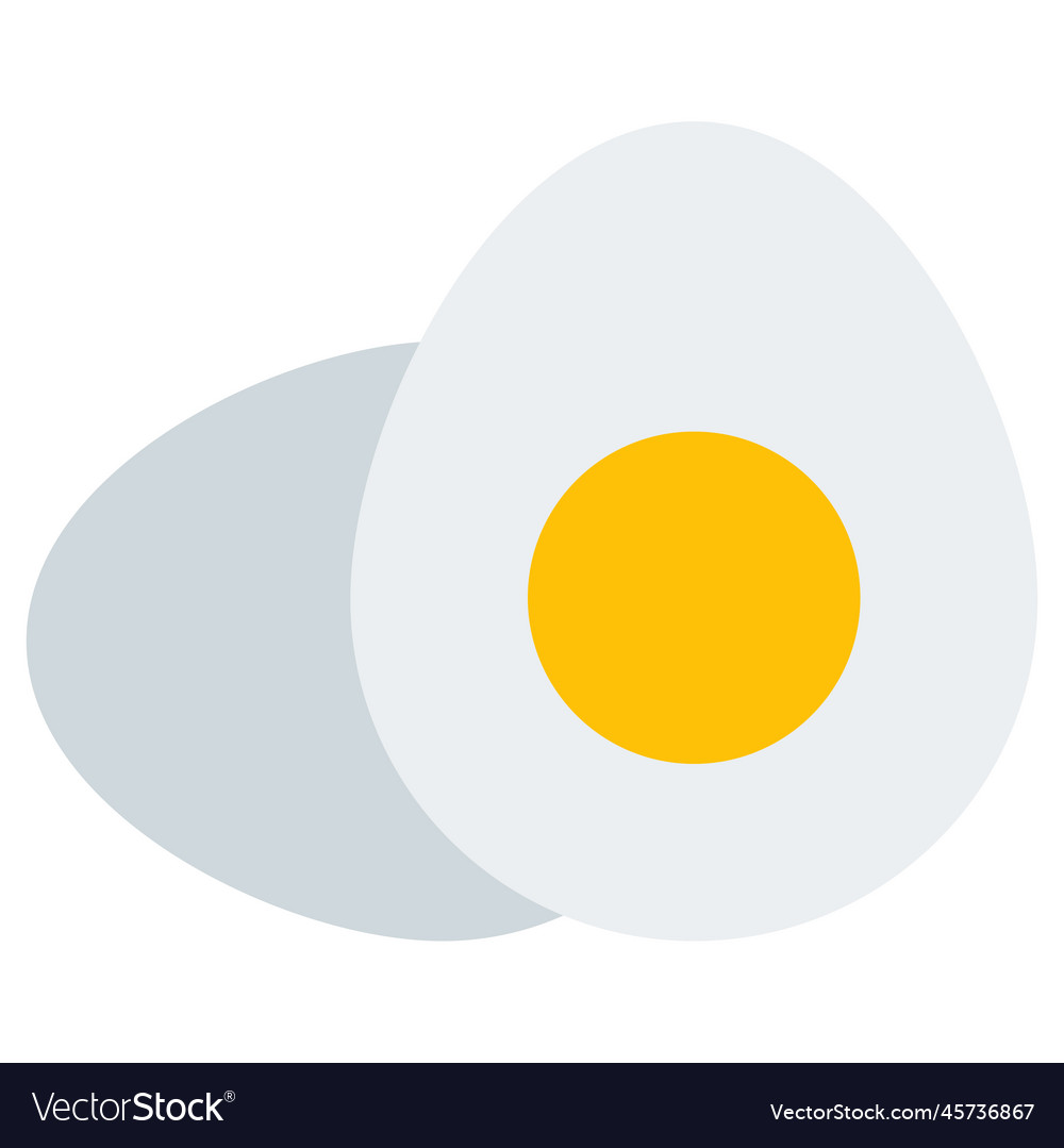 Sliced of healthy hard boiled egg Royalty Free Vector Image
