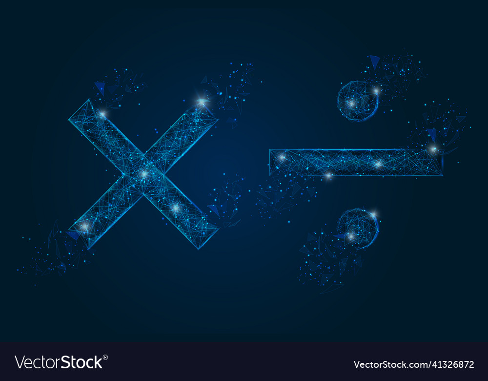 Abstract isolated blue image of a math signs Vector Image