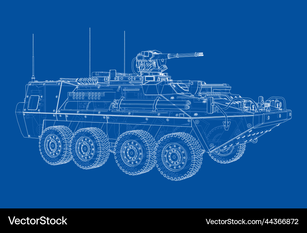 Armored personnel carrier Royalty Free Vector Image