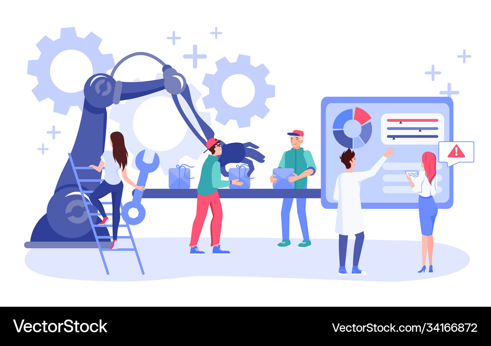 Automation digital email marketing campaign idea Vector Image