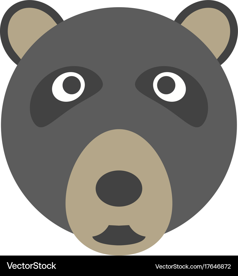 Bear face Royalty Free Vector Image - VectorStock
