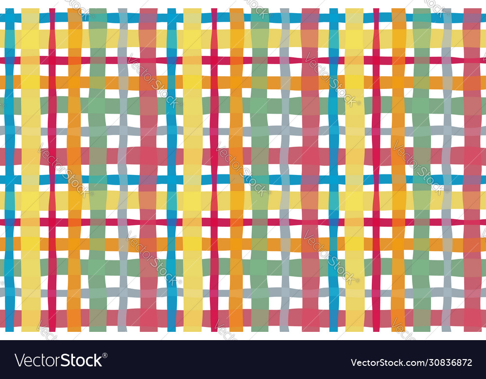 Check pattern seamless watercolor Royalty Free Vector Image