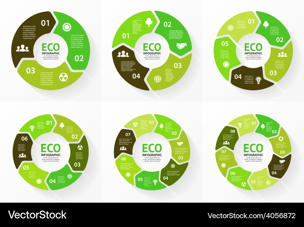 Circle ecology infographic Nature care Royalty Free Vector