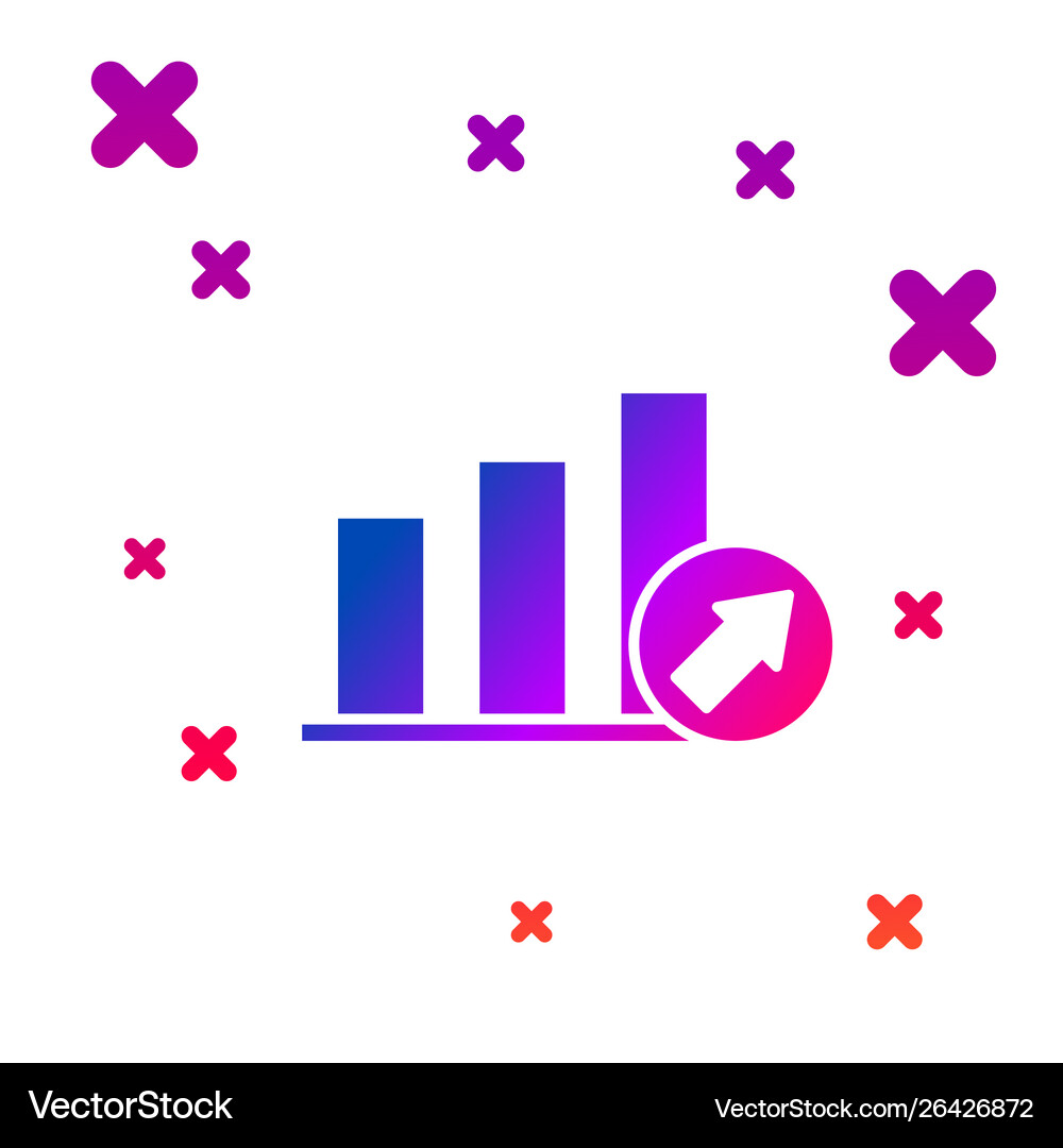 Color presentation financial business with graph Vector Image