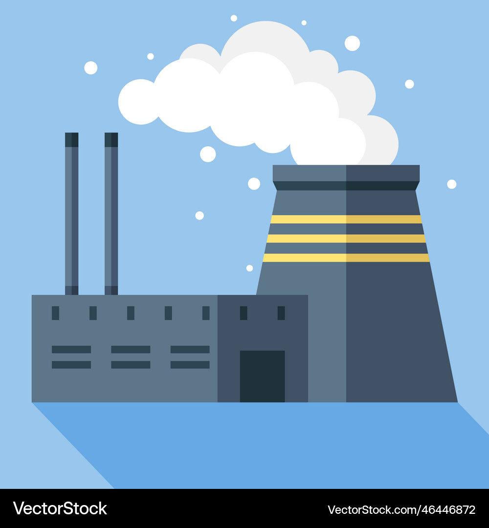 Factory industry manufactory power electricity Vector Image