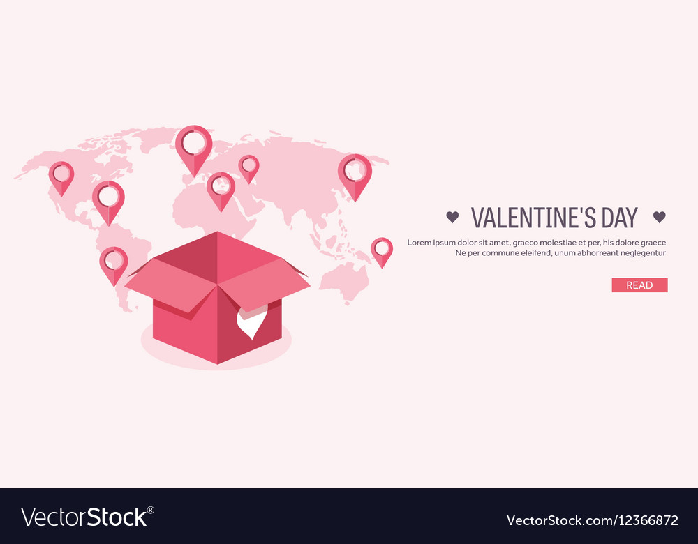 Flat background with box Royalty Free Vector Image