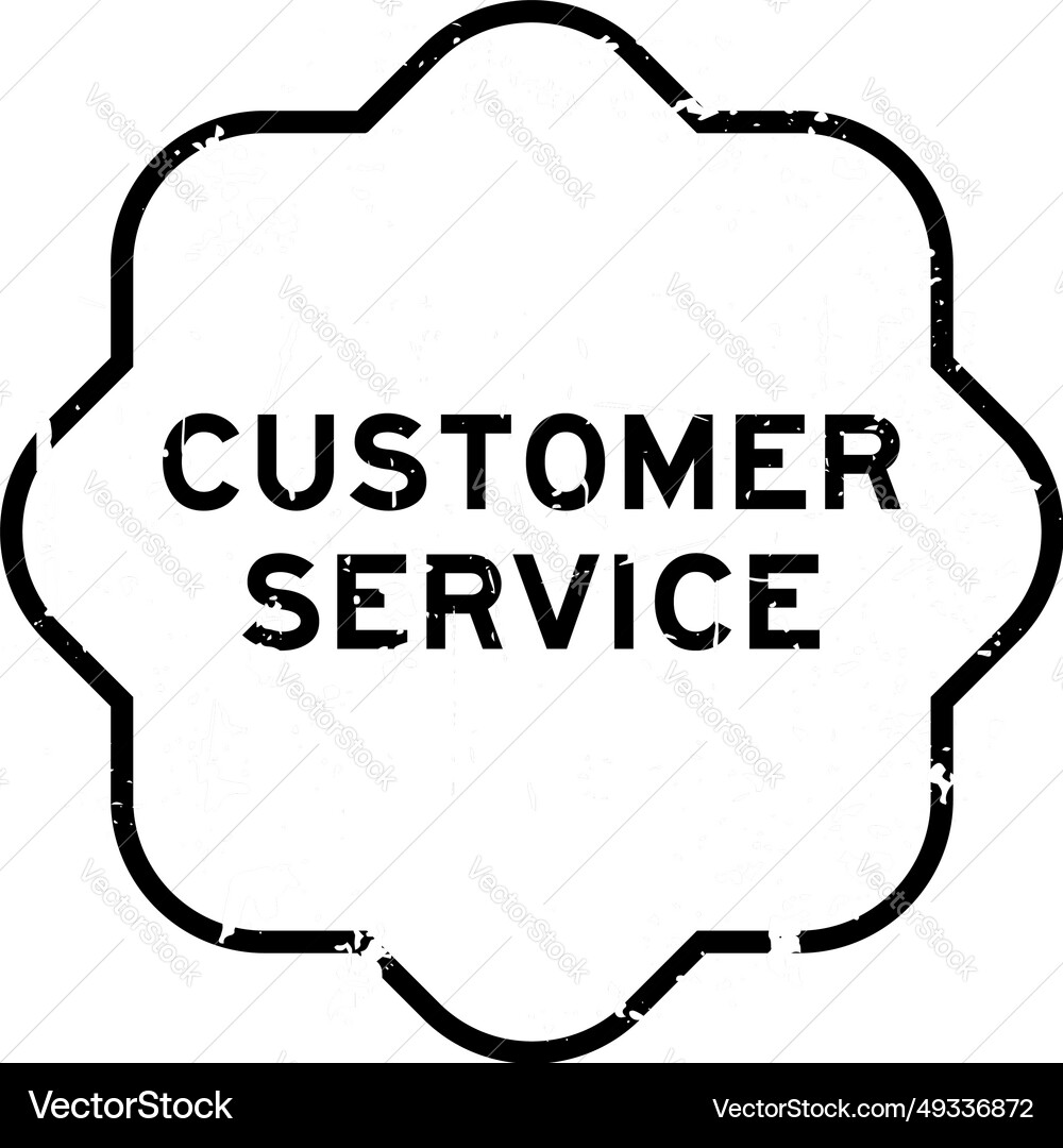 Grunge black customer service word rubber seal Vector Image