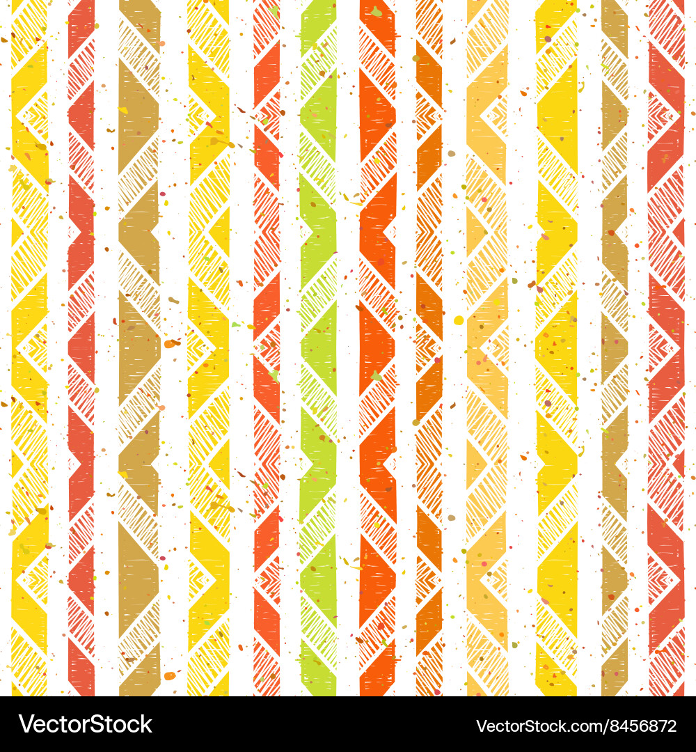 Hand drawn striped colorful seamless pattern Vector Image