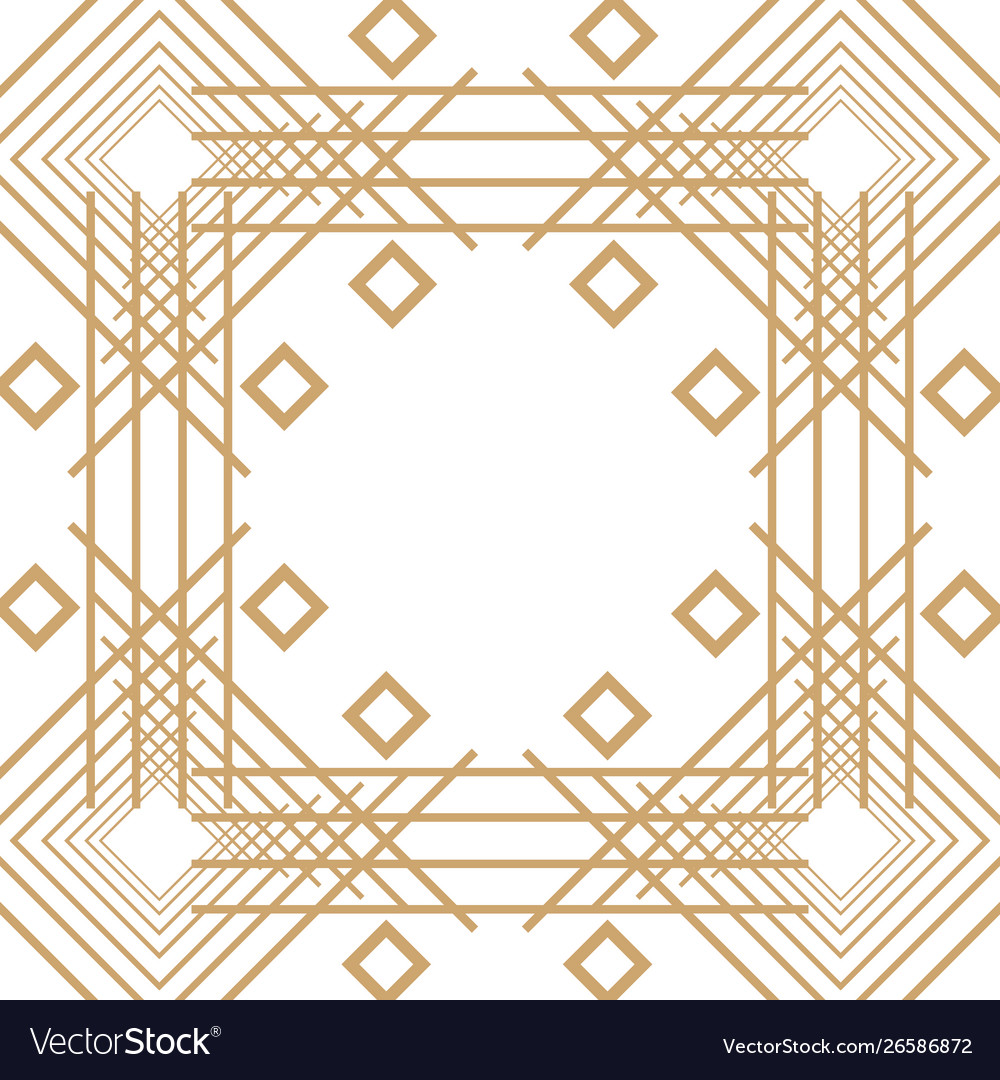 Isolated art deco frame design Royalty Free Vector Image Isolated art deco frame design Royalty Free Vector Image