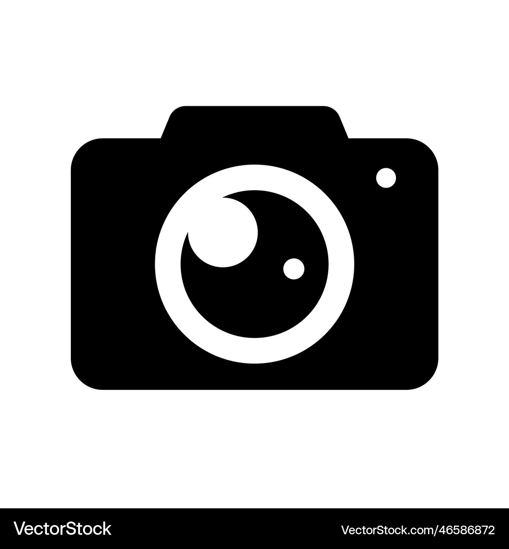 Modern camera silhouette icon or photography Vector Image