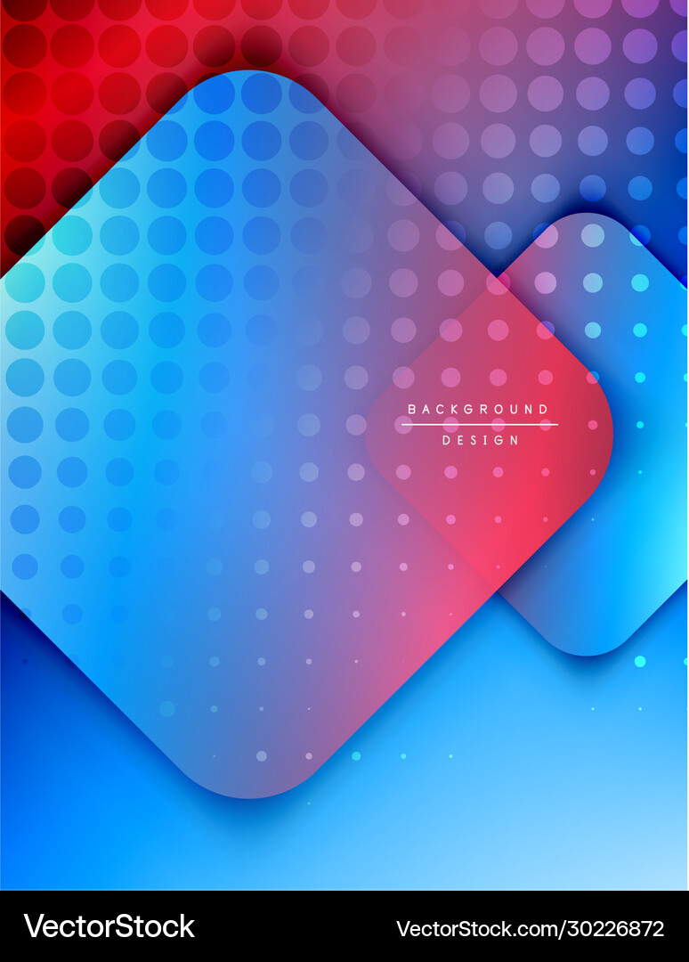 Rounded squares shapes composition geometric Vector Image