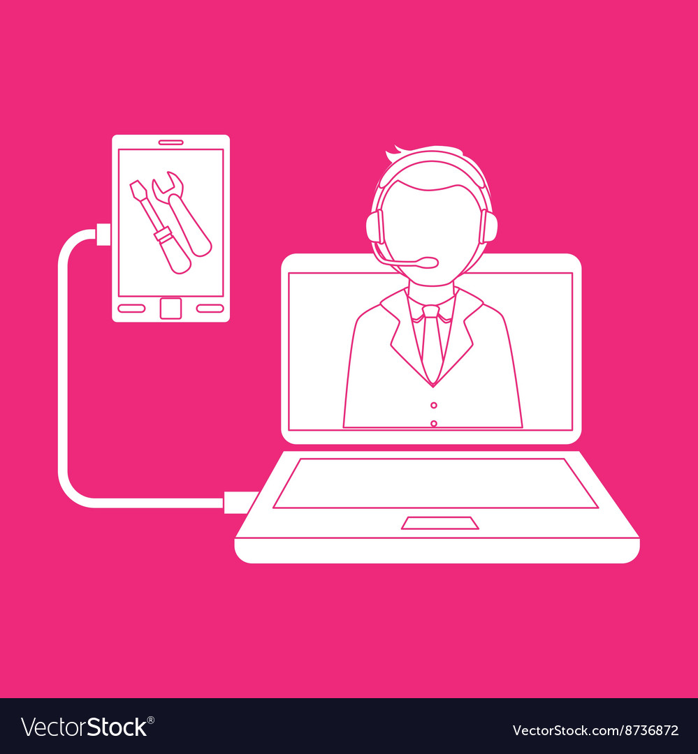 Technical support design Royalty Free Vector Image