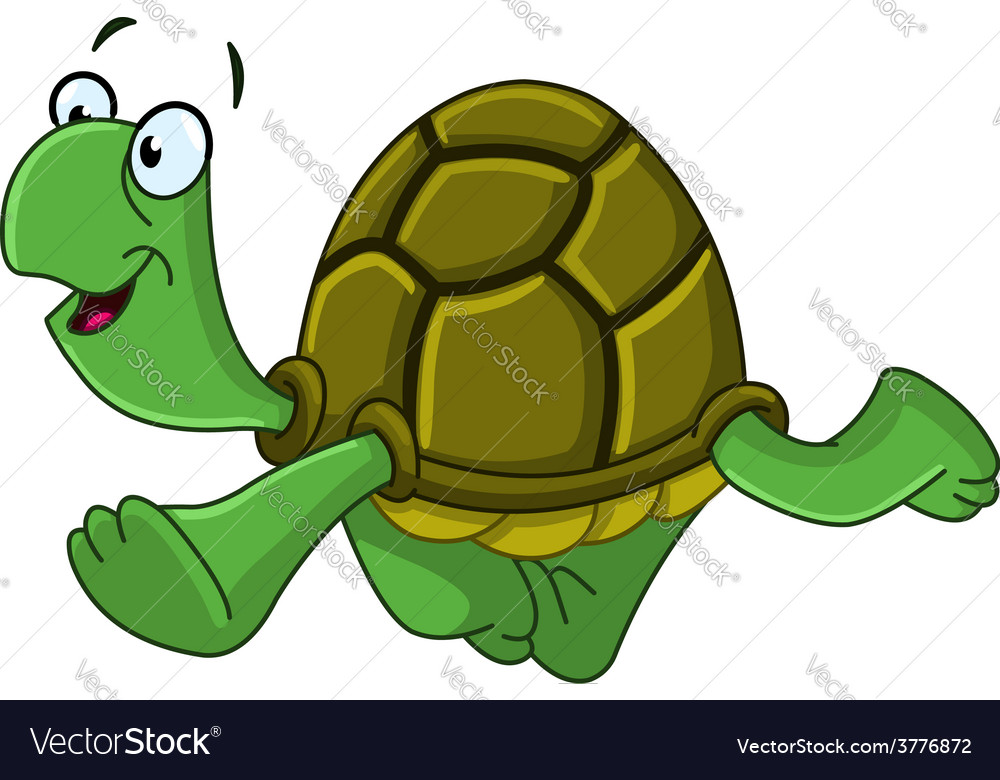 Walking turtle Royalty Free Vector Image - VectorStock