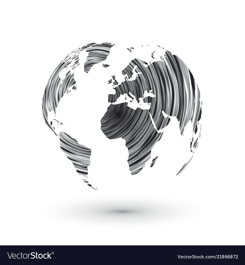 World map dark Royalty Free Vector Image - VectorStock