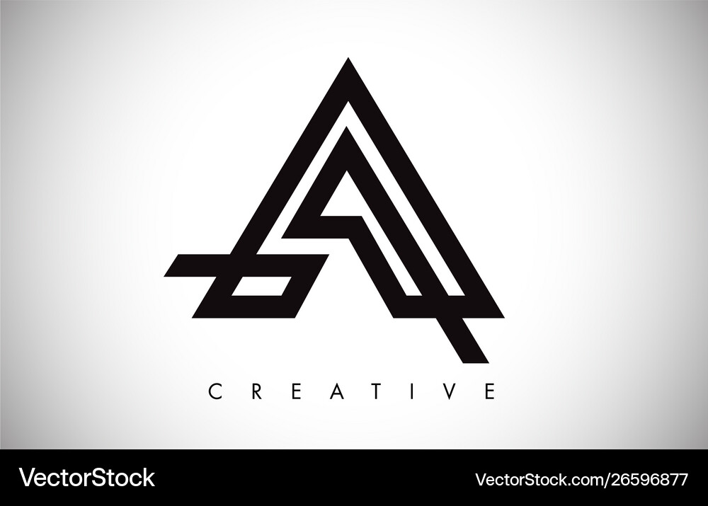 A letter modern trendy design logo icon Royalty Free Vector