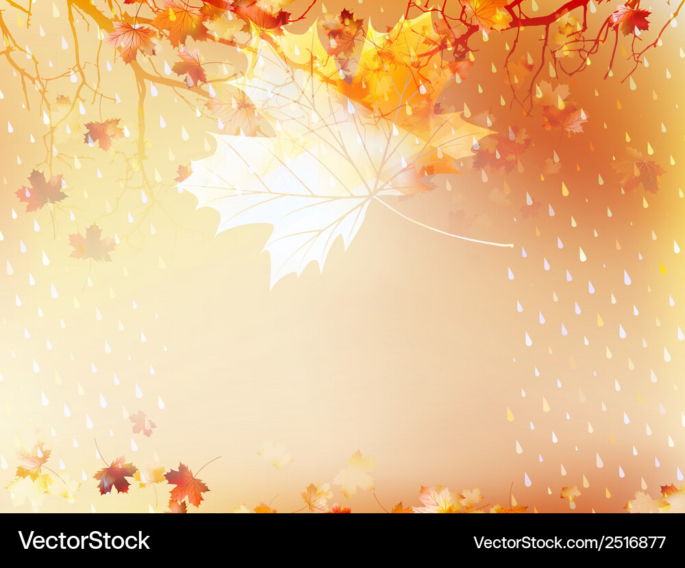 Autumnal maple leaf made of triangles eps 10 Vector Image