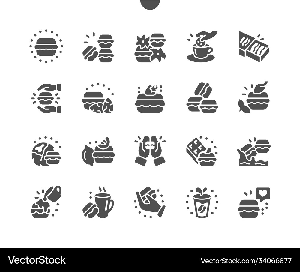 Delicious macarons cakes small french Royalty Free Vector