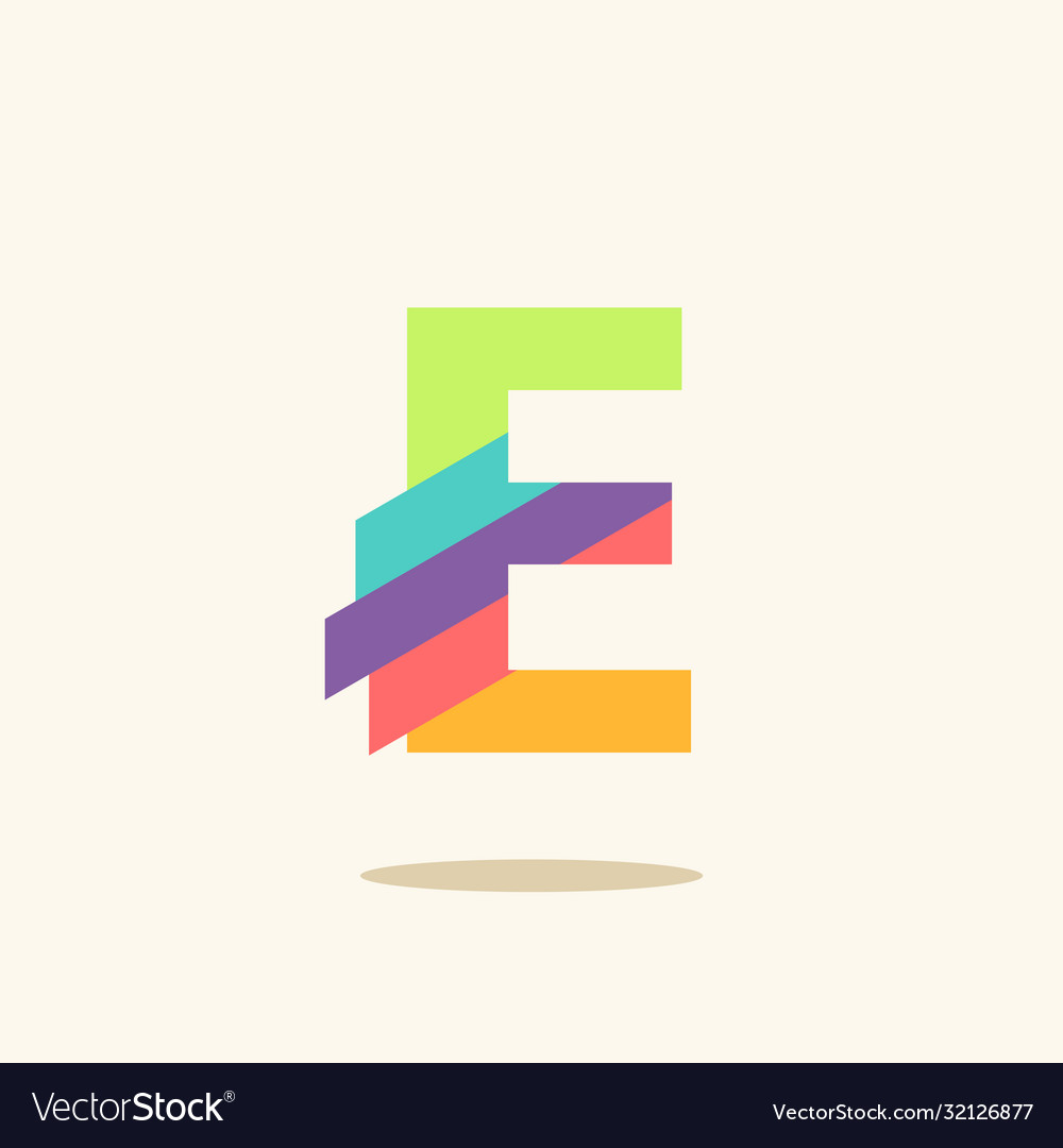 Letter e logo icon design template elements Vector Image
