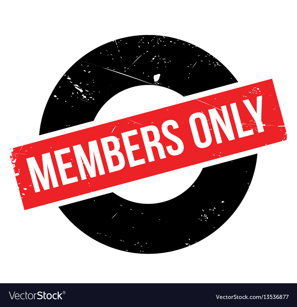 Members only rubber stamp Royalty Free Vector Image