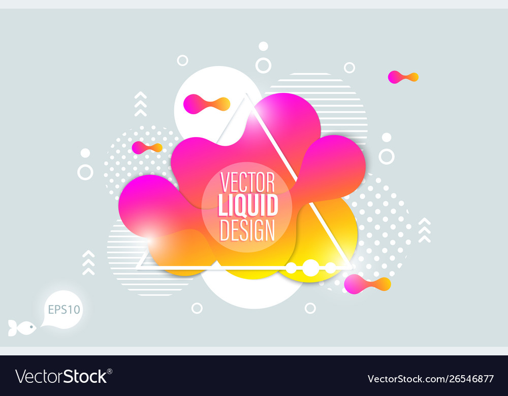 Modern liquid form design elements Royalty Free Vector Image