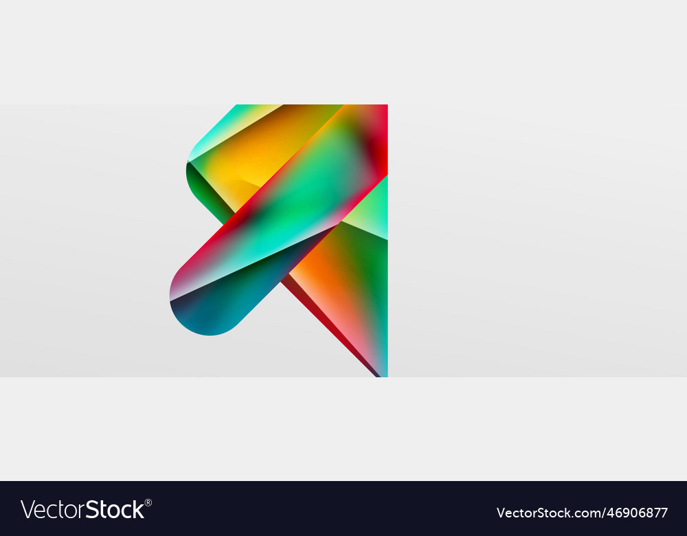 Triangle fluid color gradient abstract background Vector Image