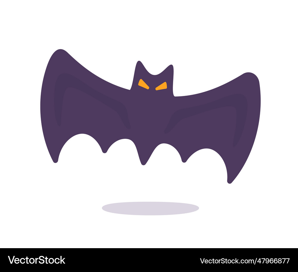 Vampire bat cartoon scary ghost bat blood on Vector Image