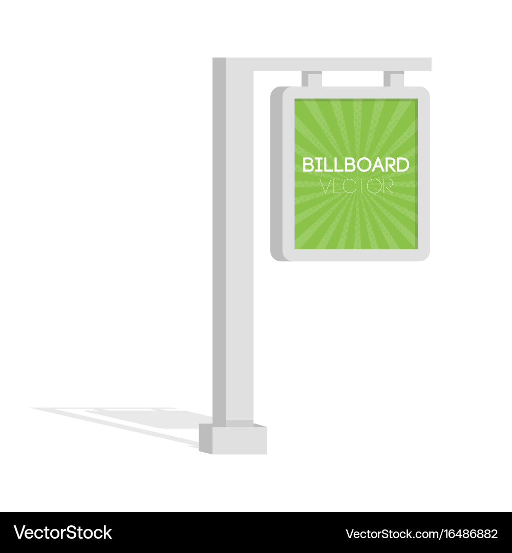 Advertise billboards city light billboard flat 3d Vector Image