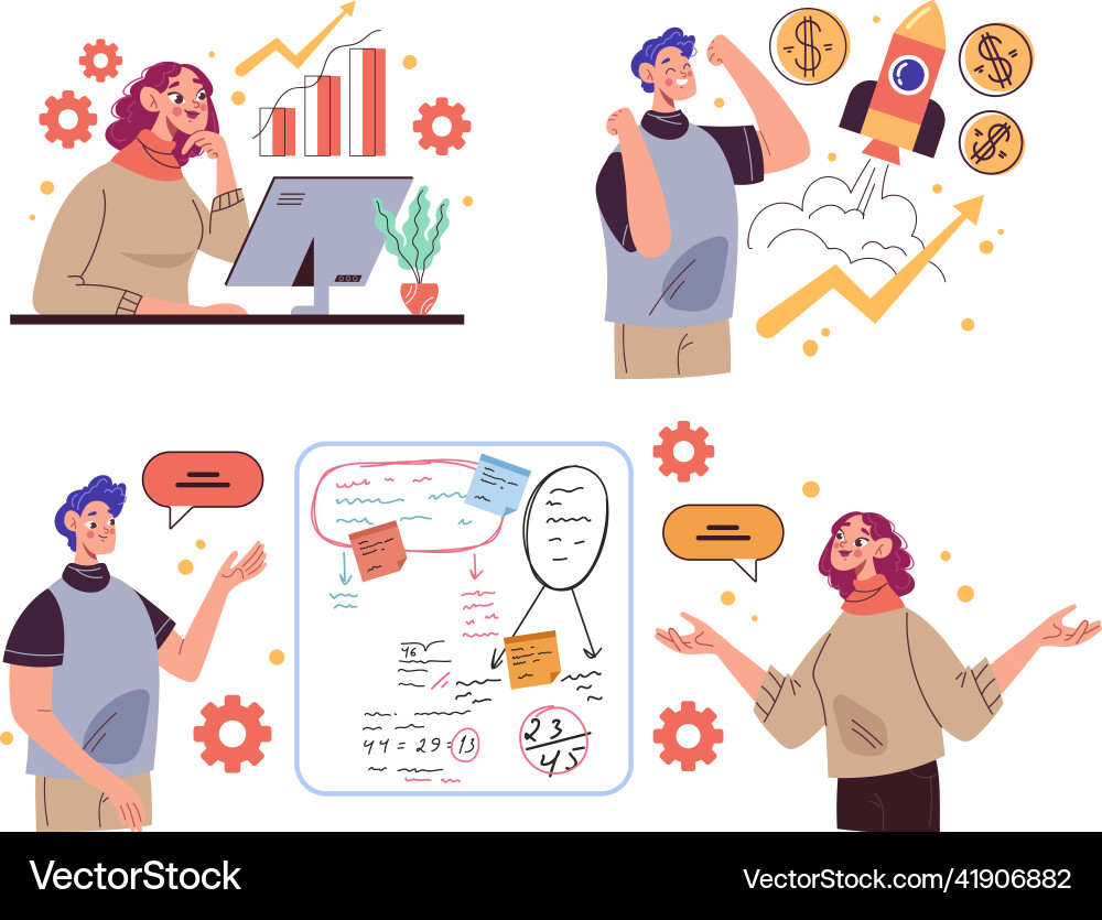 Business finance strategy investment development Vector Image