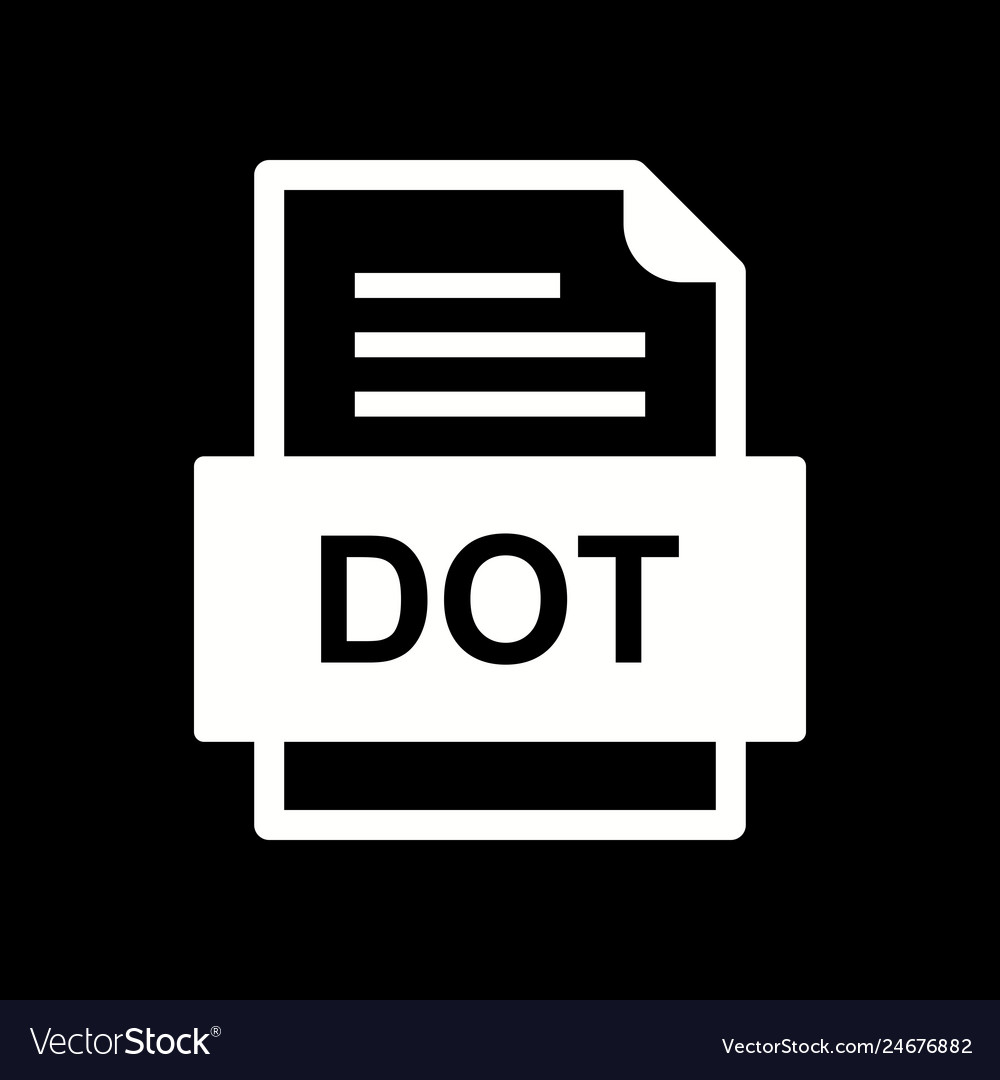 Dot file document icon Royalty Free Vector Image