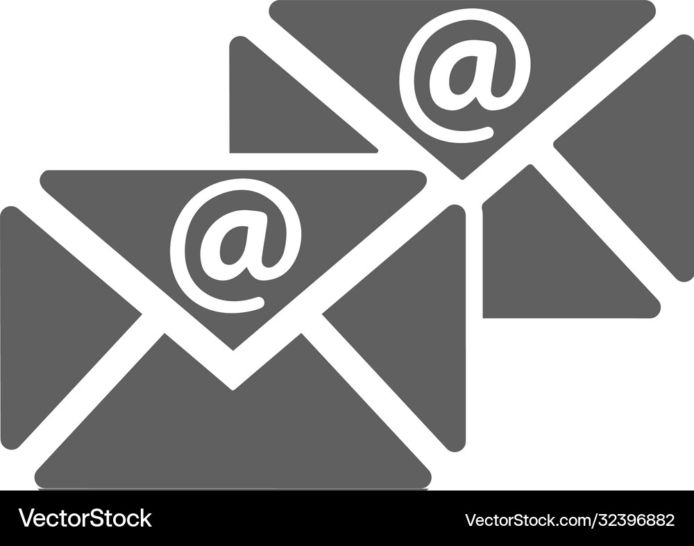 E-mail marketing message icon gray color Vector Image