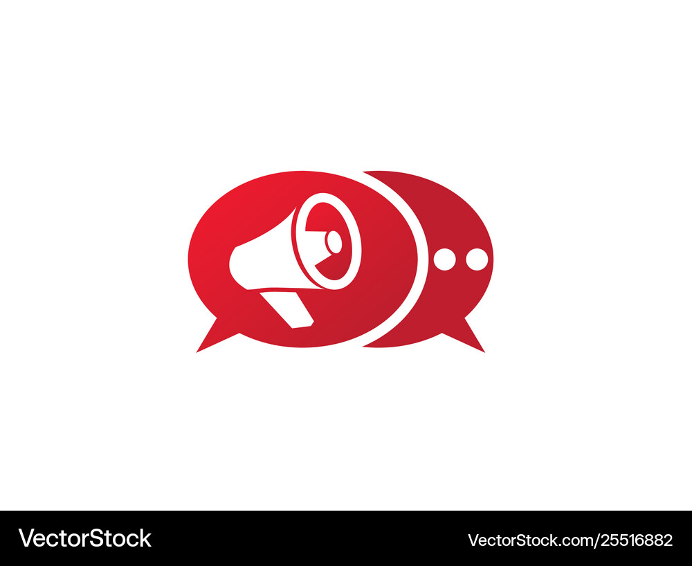 Megaphone and loudspeaker amplifier logo design Vector Image