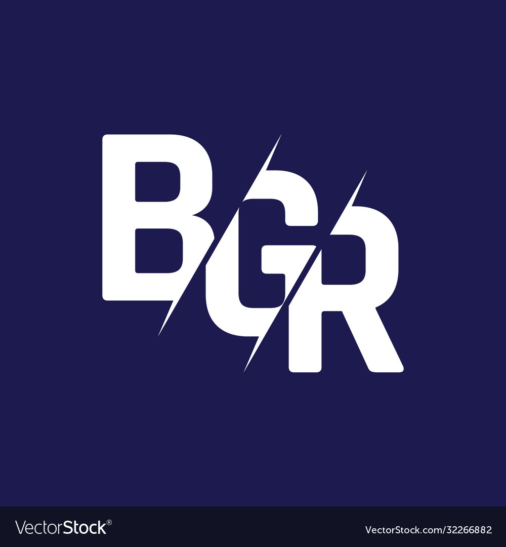 Monogram letters initial logo design bgr Vector Image
