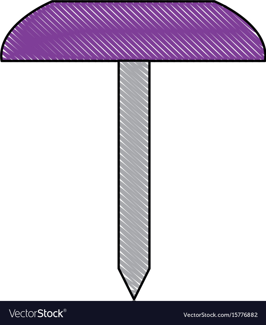 School push pin thumbtack side view Royalty Free Vector School push pin thumbtack side view Royalty Free Vector