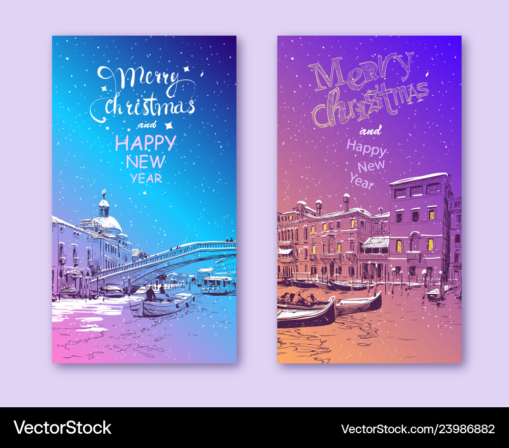 Trendy cover template italy venice Royalty Free Vector Image