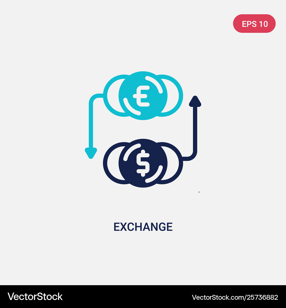 Two color exchange icon from digital economy Vector Image