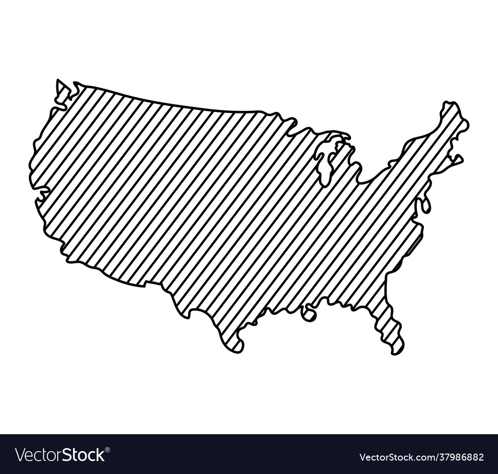Usa map representation Royalty Free Vector Image