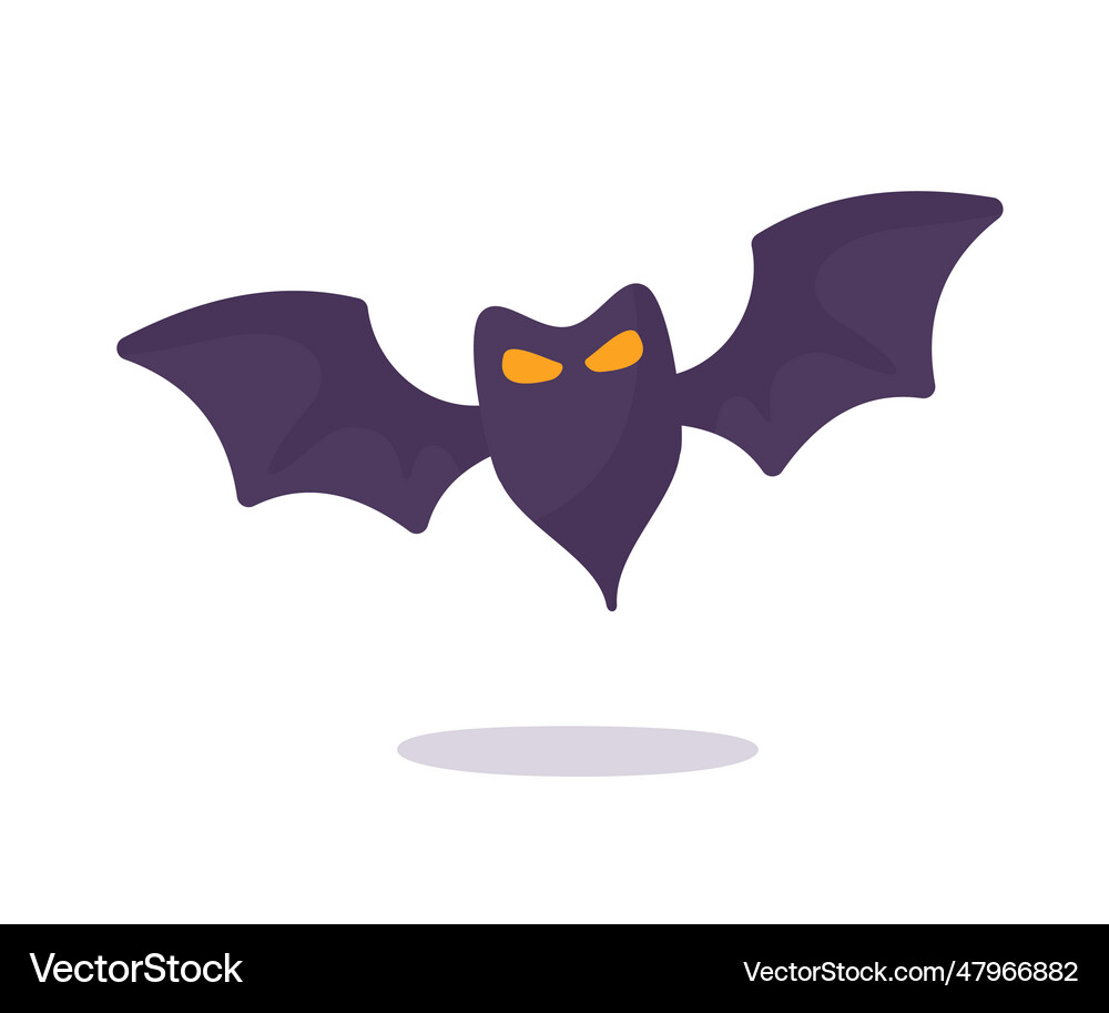 Vampire bat cartoon scary ghost bat blood on Vector Image