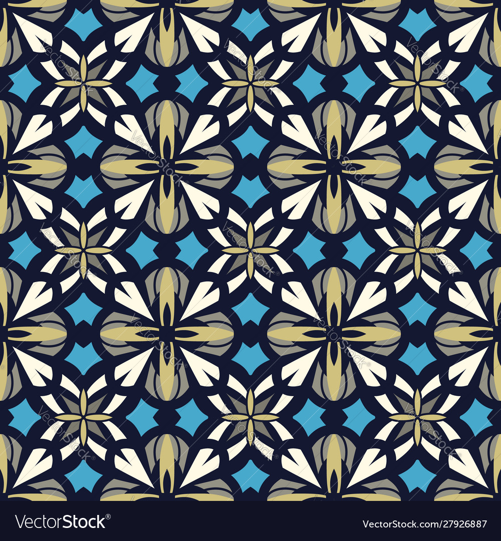 Abstract mosaic ornament seamless pattern Vector Image