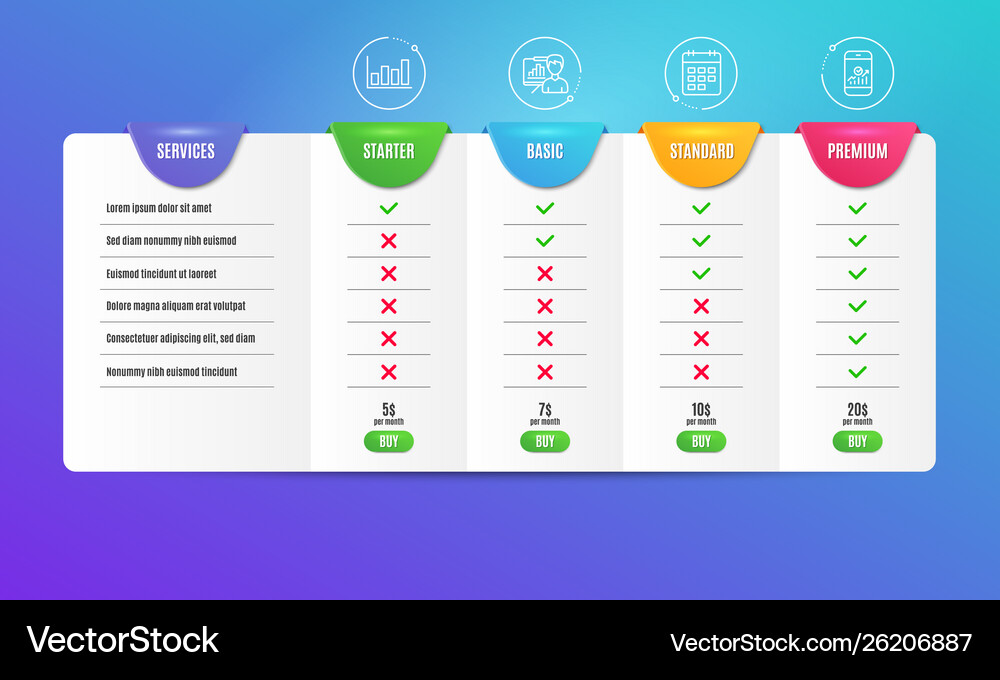 Calendar report diagram and presentation board Vector Image
