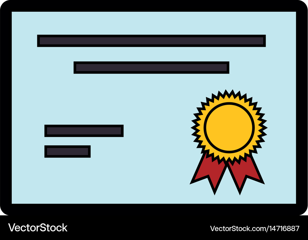 Certificate document icon Royalty Free Vector Image
