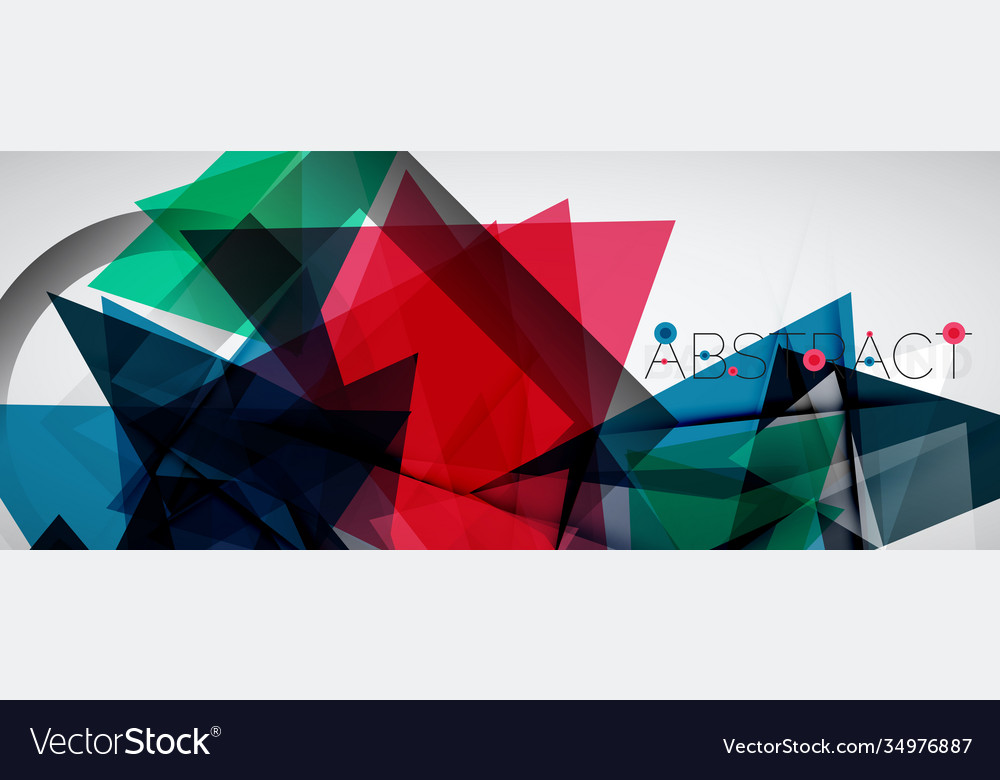 Geometric abstract background color triangle Vector Image