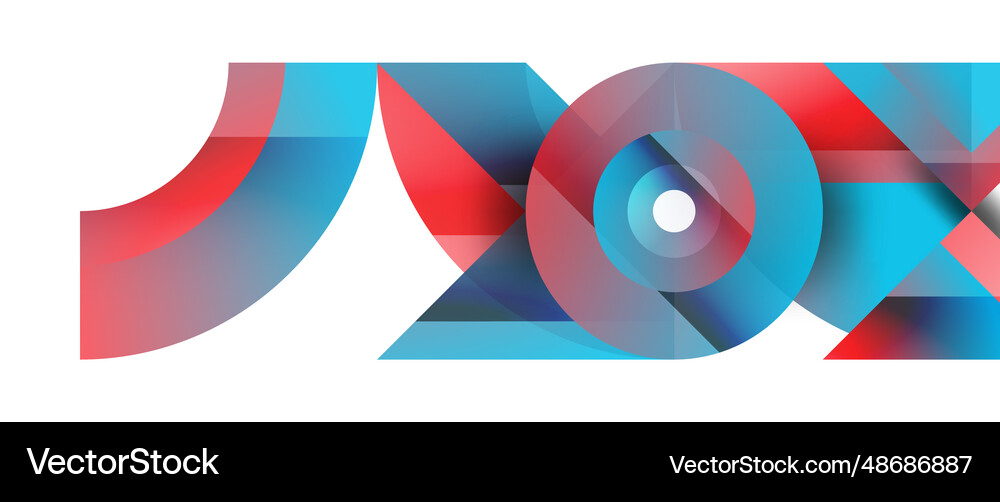 Geometric fusion - abstract harmony of triangles Vector Image