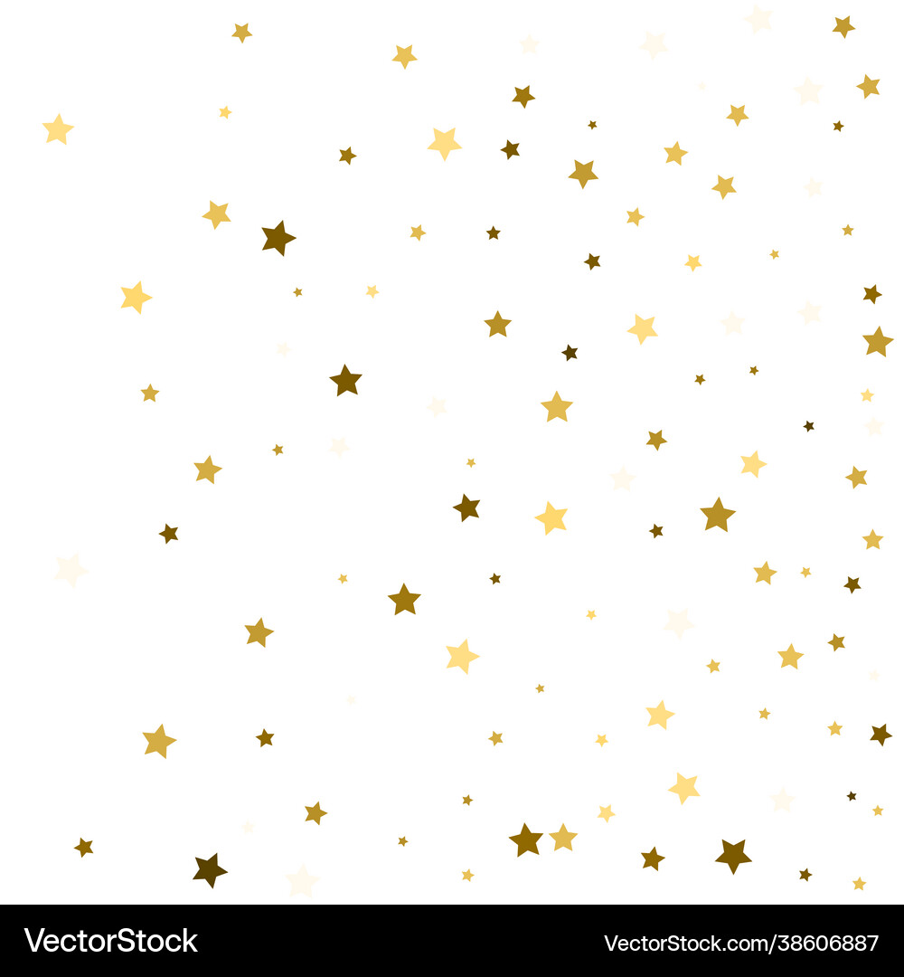 Gold stars stars festive pattern Royalty Free Vector Image